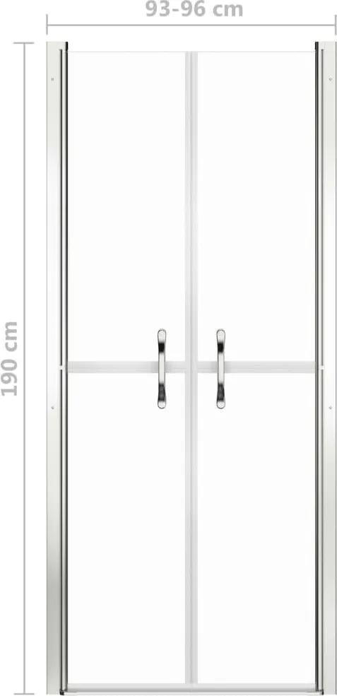 vidaXL Sprchové dveře čiré ESG (93–96) x 190 cm [148783] Barva: Stříbrná