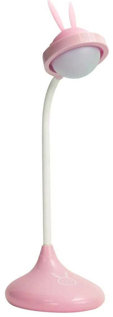 LED dětská flexibilní stolní lampička KAROLINA, 0,4W, teplá bílá, USB, růžová Plx KAROLINA