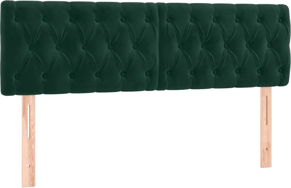 Box spring postel s matrací tmavě zelená 140x200 cm samet 3141488