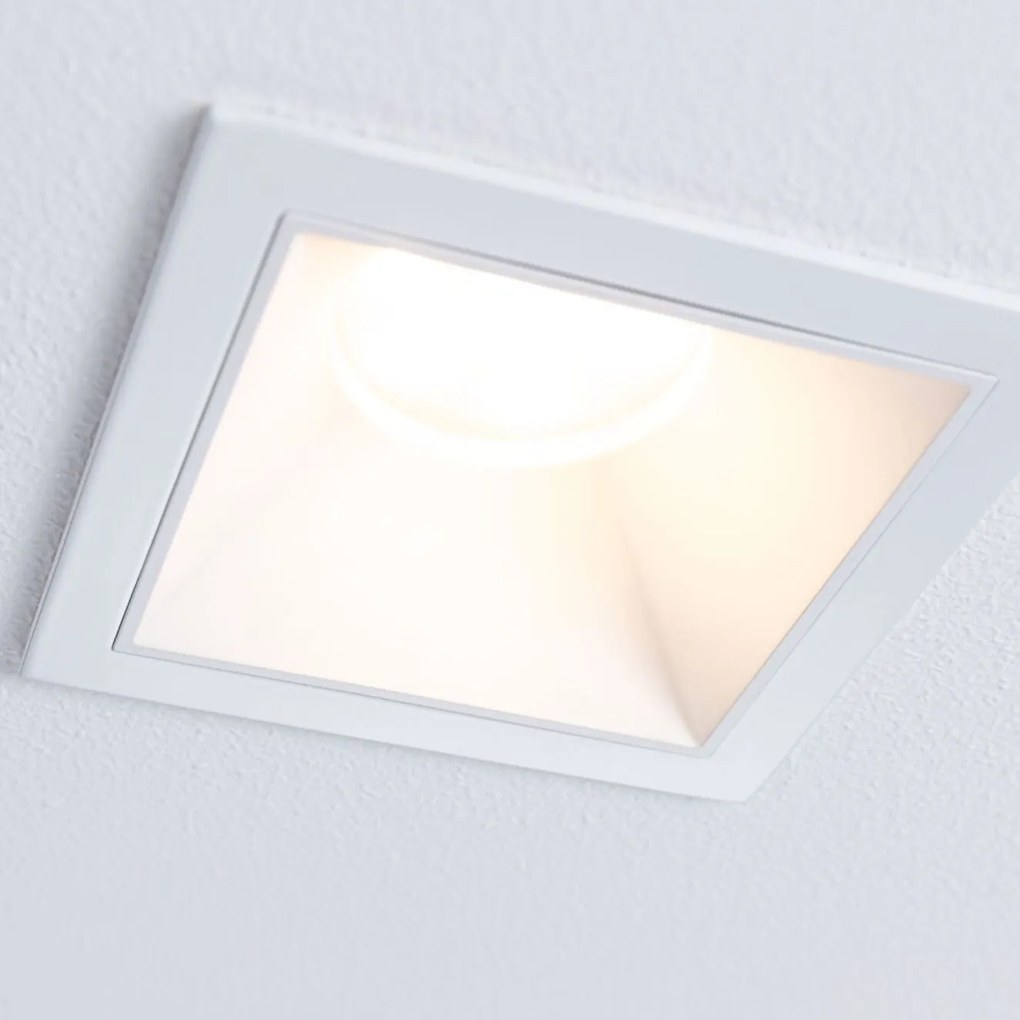 Paulmann 93128 Cole Coin, bodovka v bílé úpravě, 1x6W LED 2700K tříkrokové stmívání, 8,8x8,8cm, IP44