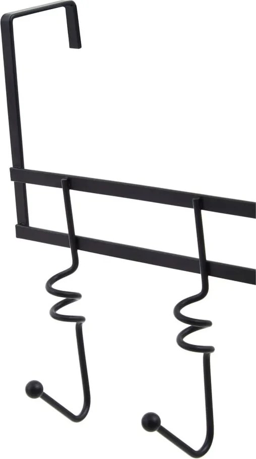 Černý kovový věšák na dveře 46 cm Jaxen – Premier Housewares