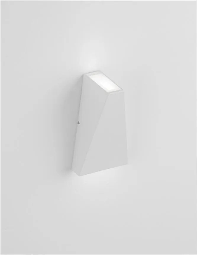 NV 9202261 Venkovní nástěnné svítidlo MILEY bílý hliník a sklo LED 7W 3000K 200-240V IP54 světlo nahoru a dolů - NOVA LUCE