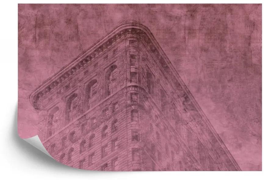 Fototapeta New York City Grunge Ii Růžová Strukturální vinyl 90x60