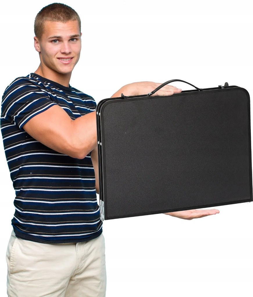 Skládací kempingový turistický stůl Komo 60 cm mat černý