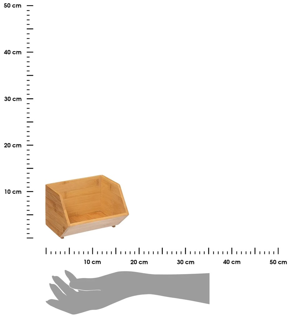 Dřevěný kuchyňský organizér Bam, 15,5x17,5x12,5 cm