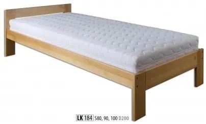 Drewmax Dřevěná postel 90x200 buk LK184 ořech