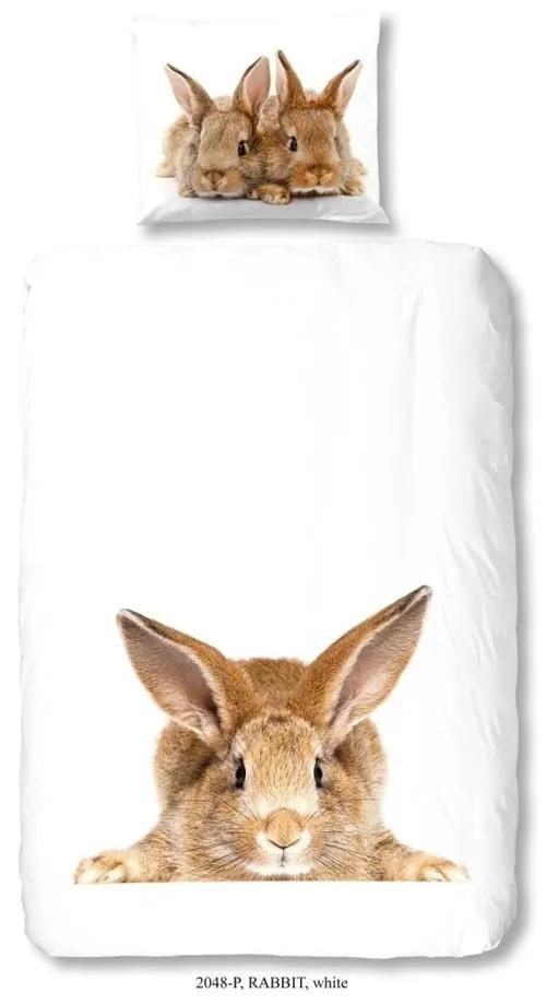 Dětské bavlněné povlečení Good Morning Rabbit, 140 x 200 cm