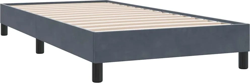 Postel Box Spring bez matrace tmavě šedá 80x210 cm samet 3315802