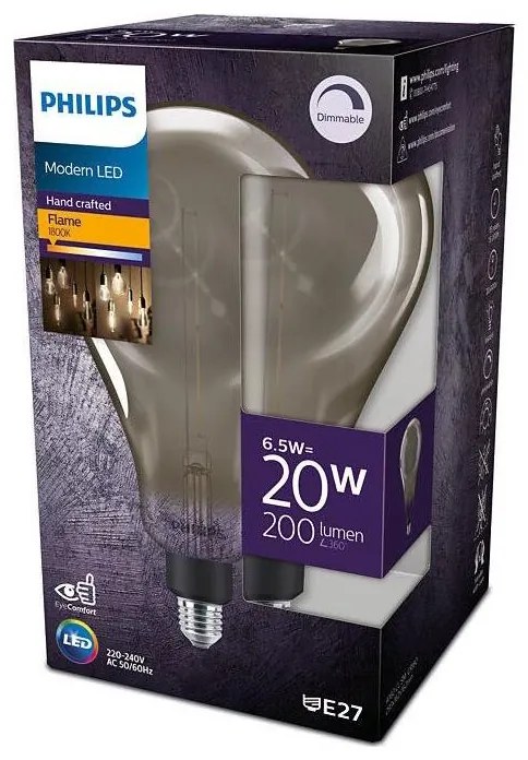 LED Stmívatelná žárovka Philips A160 E27/6,5W/230V 1800K