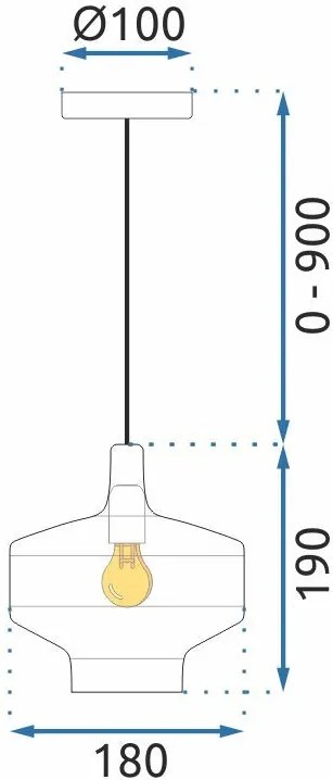 Toolight, závěsné svítidlo 1xE27 APP1123-1CP, růžová, OSW-40102