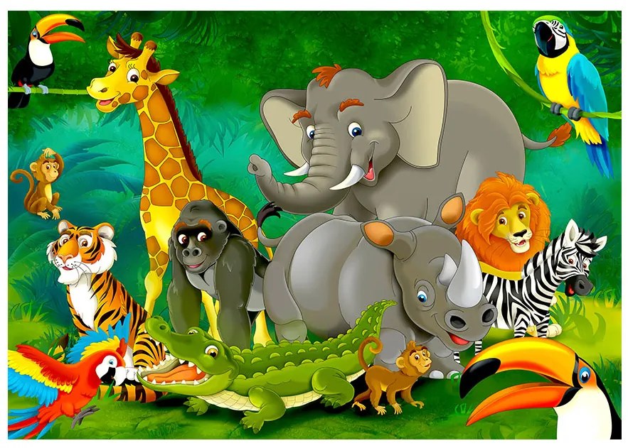 Fototapeta - Dětské barevné safari 250x175 + zdarma lepidlo