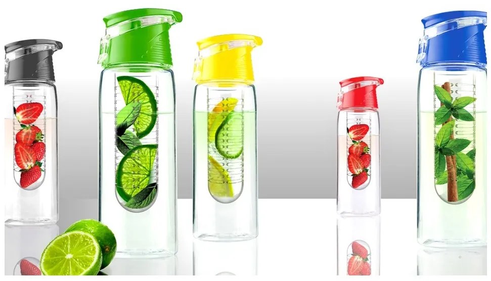 ASOBU designová fresh láhev s infuserem Flavour It modrá 600ml