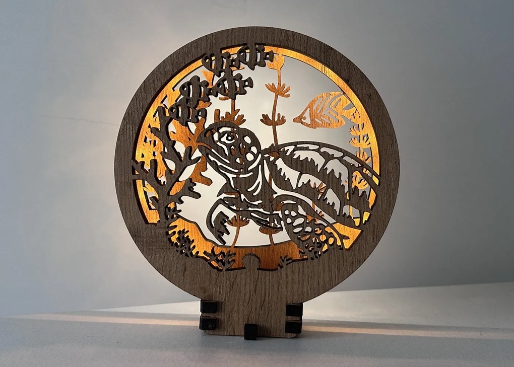 Li-Go "Želva" lampa 20x22cm provedení povrchu: dub světlý