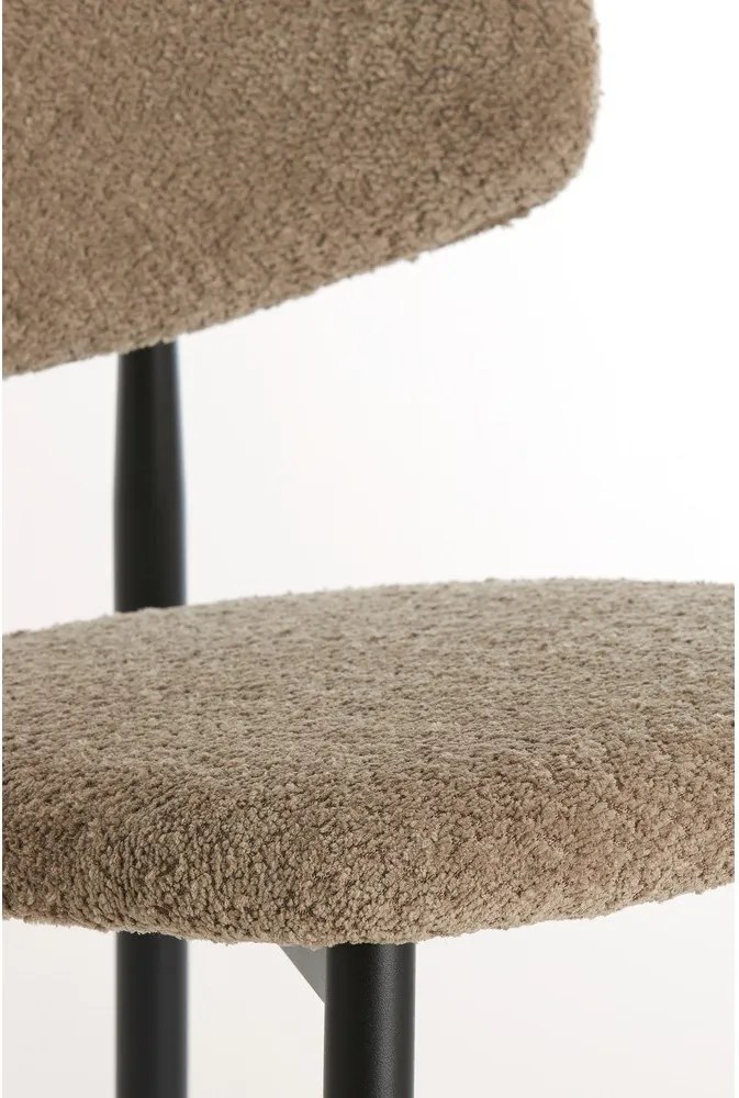Taupe čalouněná jídelní židle Eniola – Light & Living