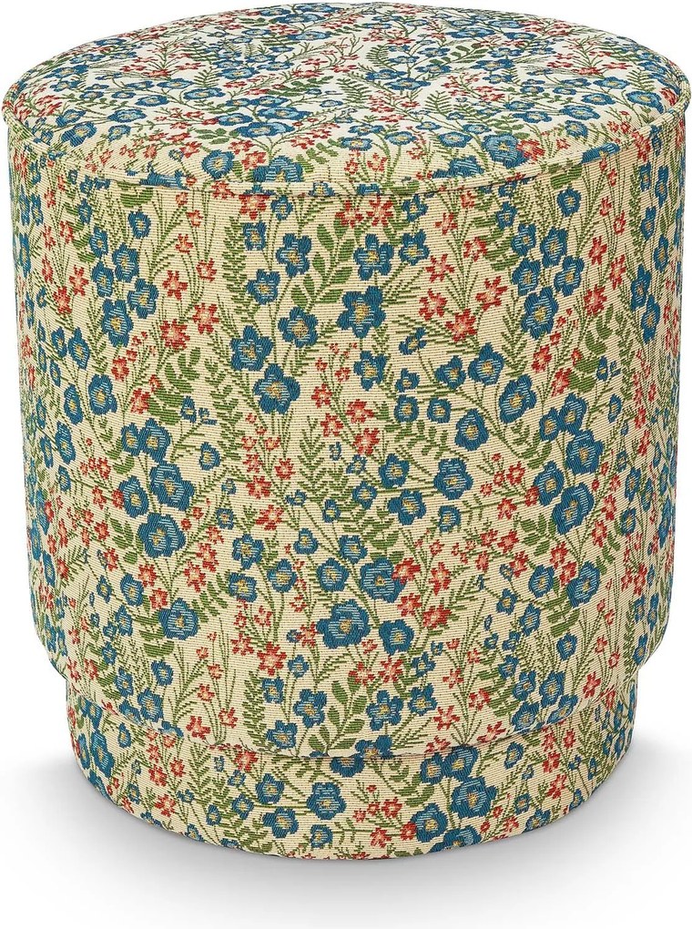 Pip Studio Puf Poppy Jacquard - modrý (Designová stolička )