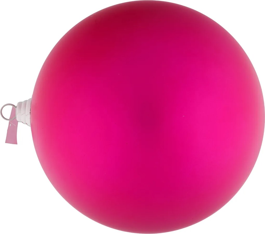 Velká vánoční koule 30 cm, růžová, matná