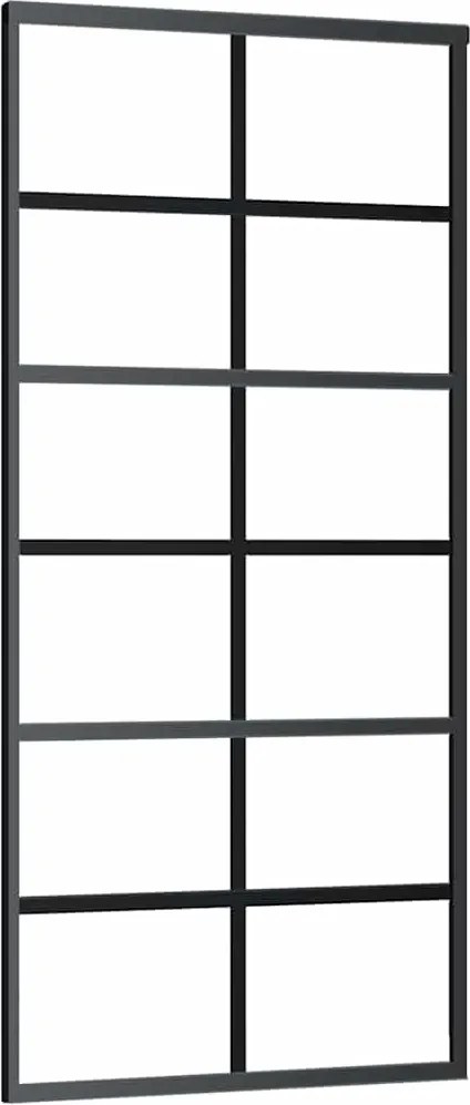 Posuvné dveře se sadou kování černé 90x205 cm ESG Glass 3375851