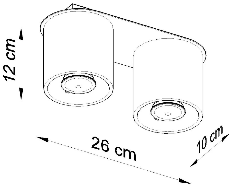 Stropní svítidlo Orbis, 2x šedé kovové stínítko