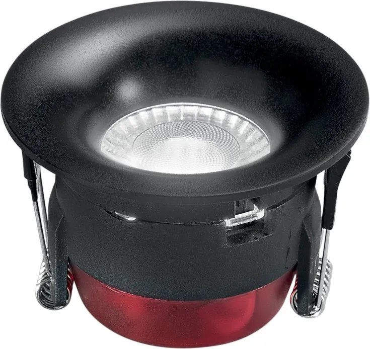 FAN INC-HYDE-NER Zápustné venkovní svítidlo LED Hyde, hliník/polykarbonát, černé, 8 W, 750 lm, CCT stmívatelné, IP65, 8,5 x 8,5 x 5,8 cm - FANEUROPE