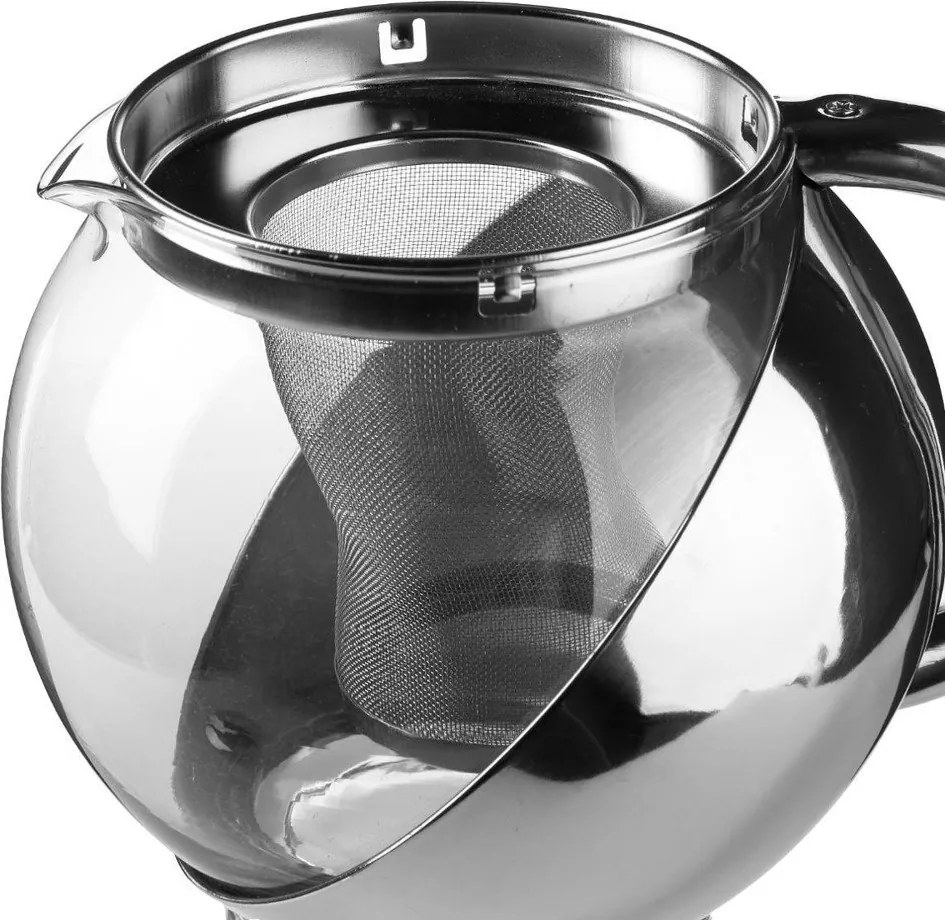 Konvice na čaj, čajová konvice, 1100 ml - chromovaná