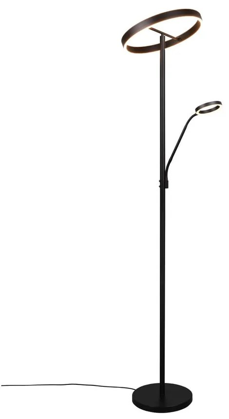Černá LED stojací lampa (výška 180 cm) Willis – Trio
