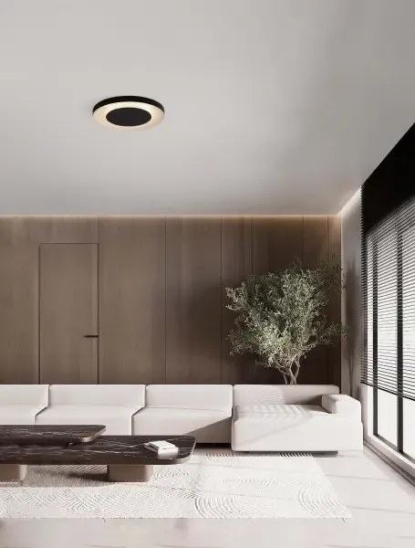 LED stmívatelné černo-bílé moderní stropní svítidlo Pada