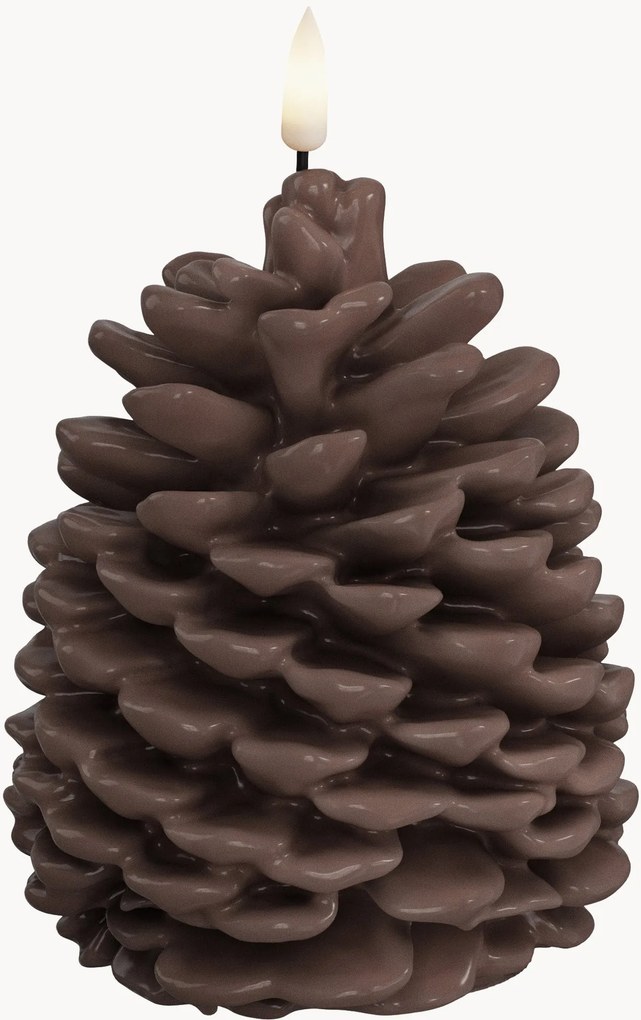 Ručně vyrobená vánoční LED svíčka's realistickým plamenem Pine Cone