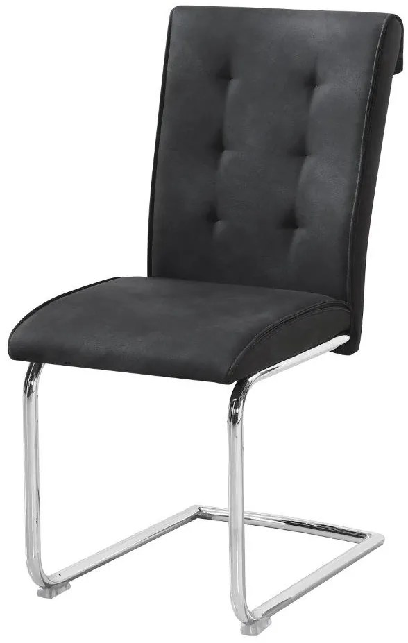 Jídelní židle v šedé ekokůži F1129