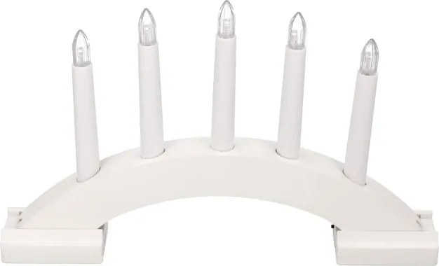 Svícen LED bílý 32x20 cm
