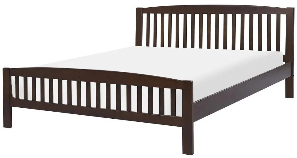 Klasická tmavě dřevěná manželská postel 160x200 cm - CASTRES