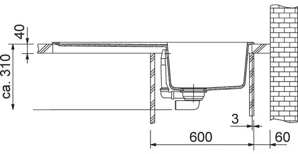 Franke Basis  BFG 611 Granitový dřez s odkapem oboustranné provedení, 97x50cm, bílá-led, 114.0285.303
