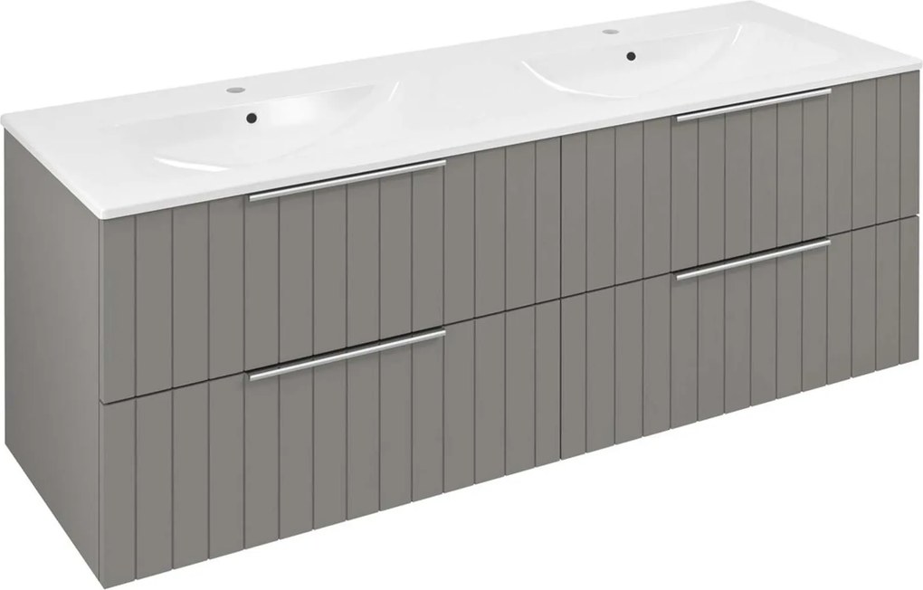 Sapho Cirasa - Umyvadlová skříňka Strip 140x52x46 cm, 4x zásuvka, agila CR141-4343S-21
