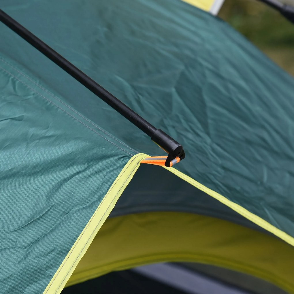 Outsunny Stan pro 3 osoby - Samonat desplející se kopulovitý stan s oknem, taškou na přenášení, háčky, podložkou a vodním sloupcem 1000 mm pro kempov…