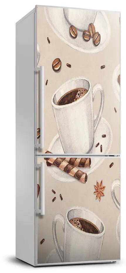 Wallmuralia Nálepka na ledničku Zrkna kávy 60x180 cm
