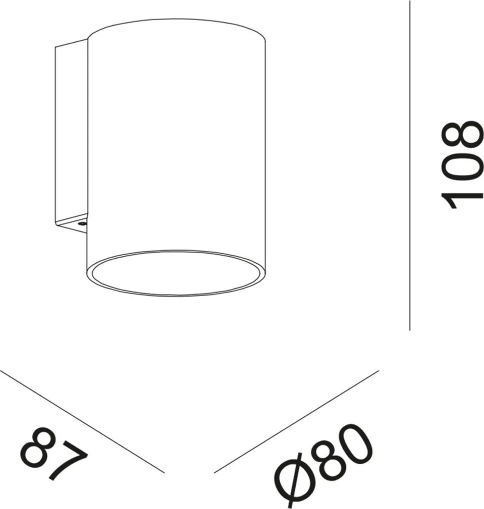 IMPR 731223 Deko-Light nástěnné svítidlo Can IP65 7,5W GU10 bílé - DEKOLIGHT