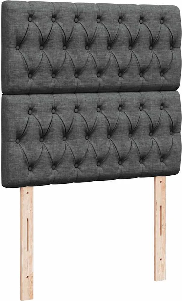Box spring postel s matrací tmavě šedá 100 x 200 cm textil 3291975