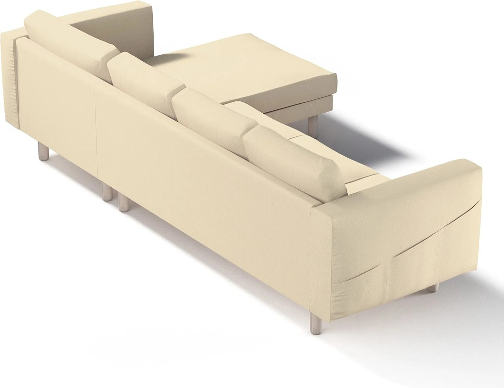 Potah na pohovku IKEA Norsborg 4-místná se šezlongem barva krémová látka lesklé, pletený vzor