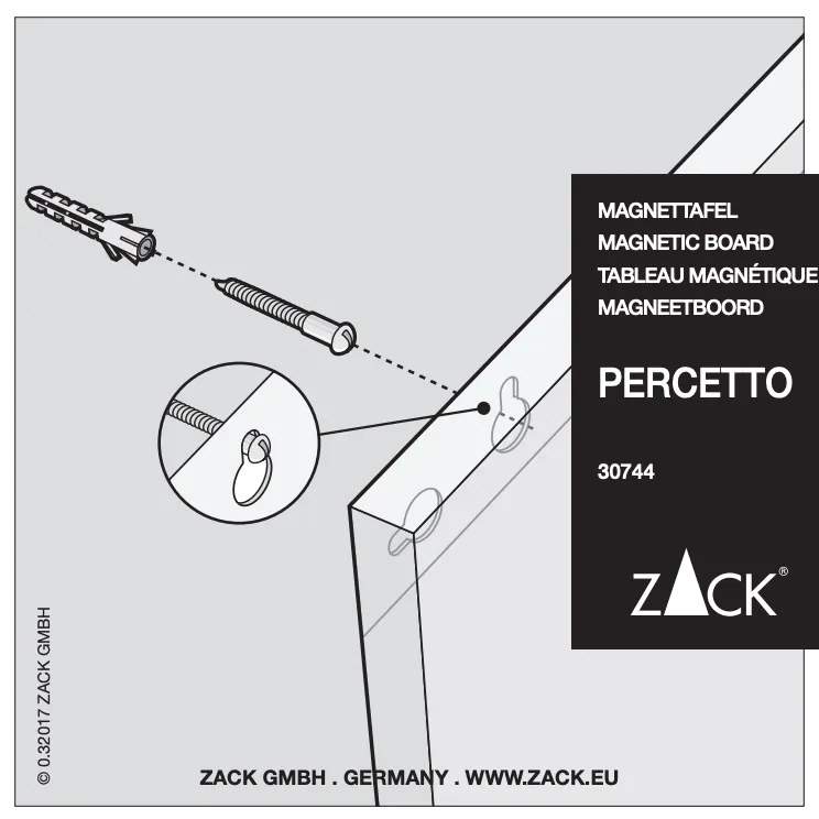 Magnetická tabule PERCETTO nerezová broušená menší ZACK