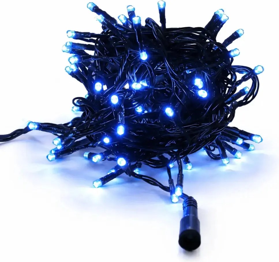 LED světýlka na stromeček 20 m modrá IP44, vč. zdroje Hobby Line