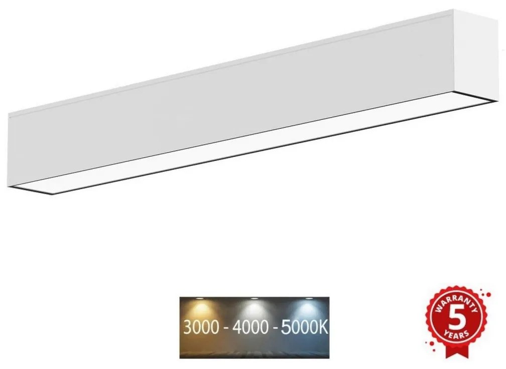 Sinclair Sinclair LSM 24-40CCT - LED Stropní svítidlo LSM LED/40W/230V 120 cm stříbrná SNC053