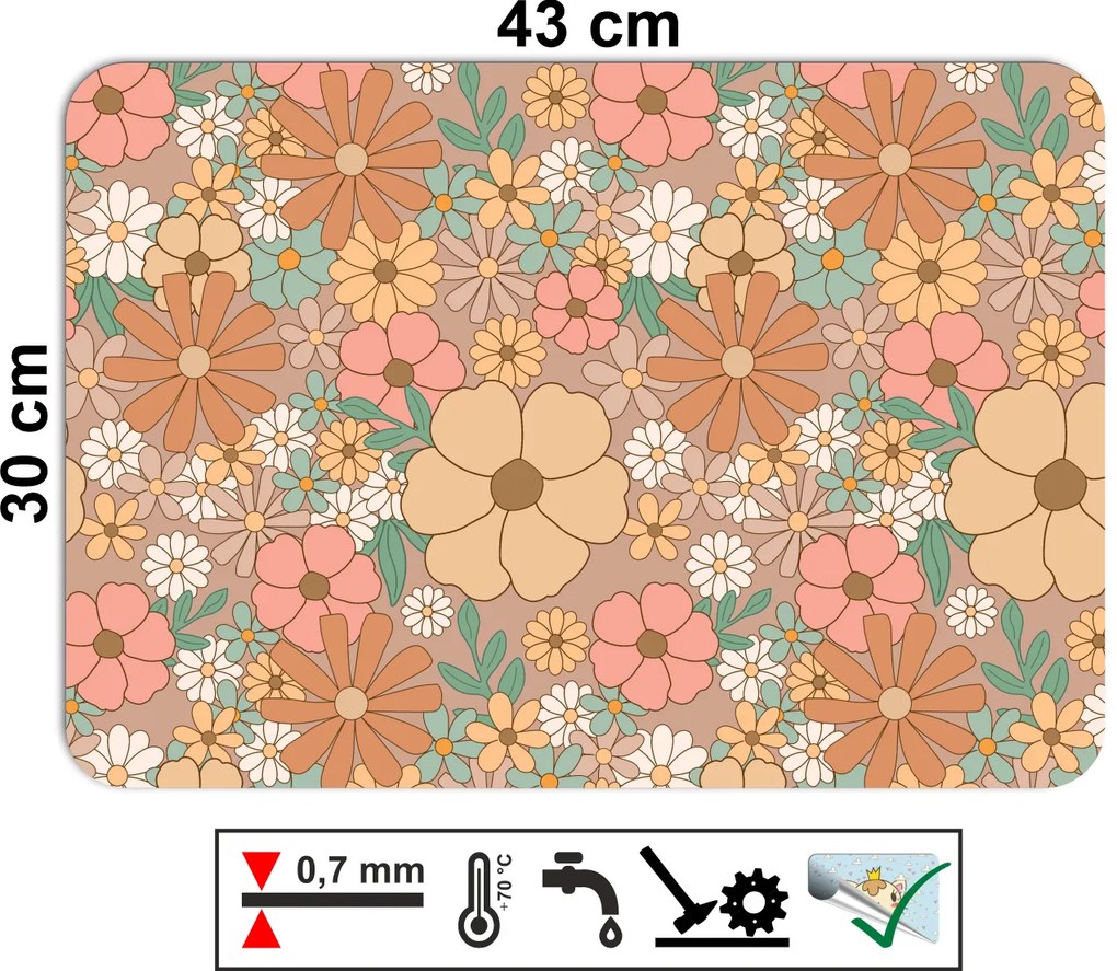 PokojovaDekorace.cz, Prostírání - 773, Květiny, 43x30cm