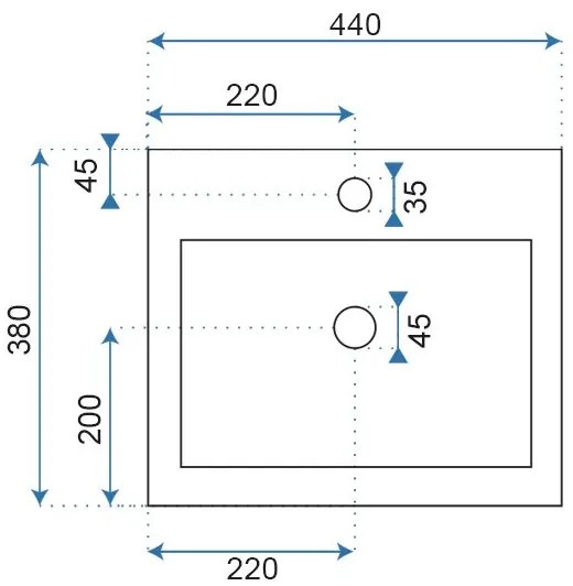 Volně stojící keramické umyvadlo REA DARIA bílé