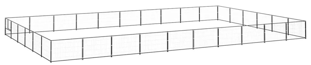 Psí kotec černý 60 m² ocel