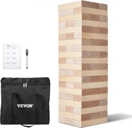 Hračka Tumbling Timber hračka 60 bloků Giant Tumble Věž Blocks Hra Taška