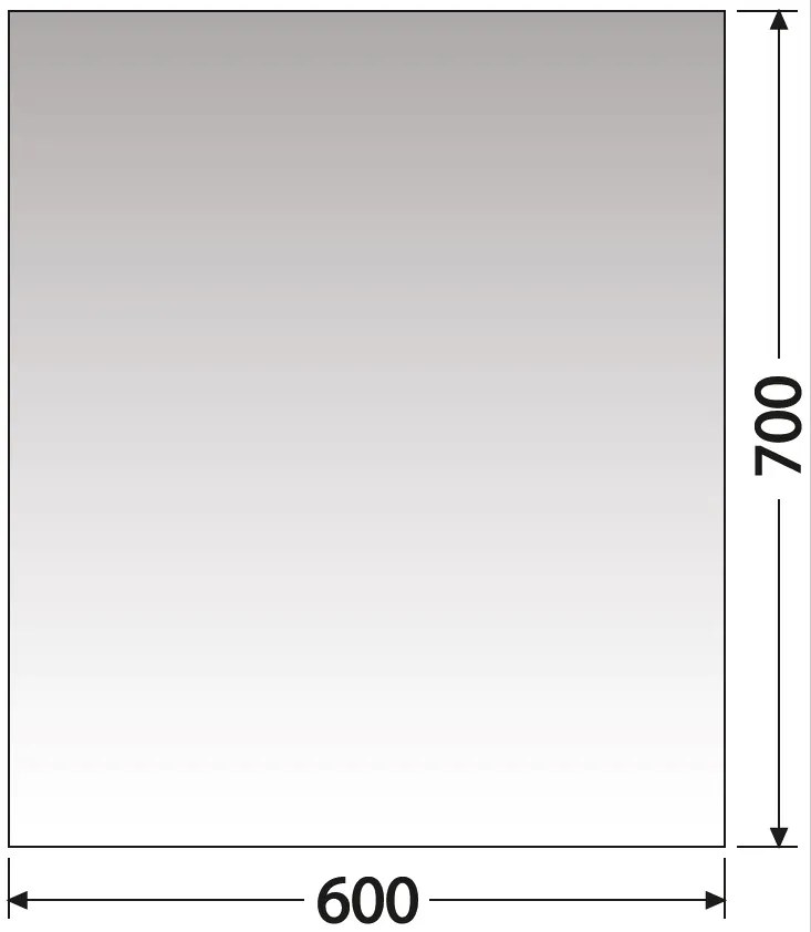 INTEDOOR Austin zrcadlo na hliníkovém rámu s LED osvětlením AU ZS 60