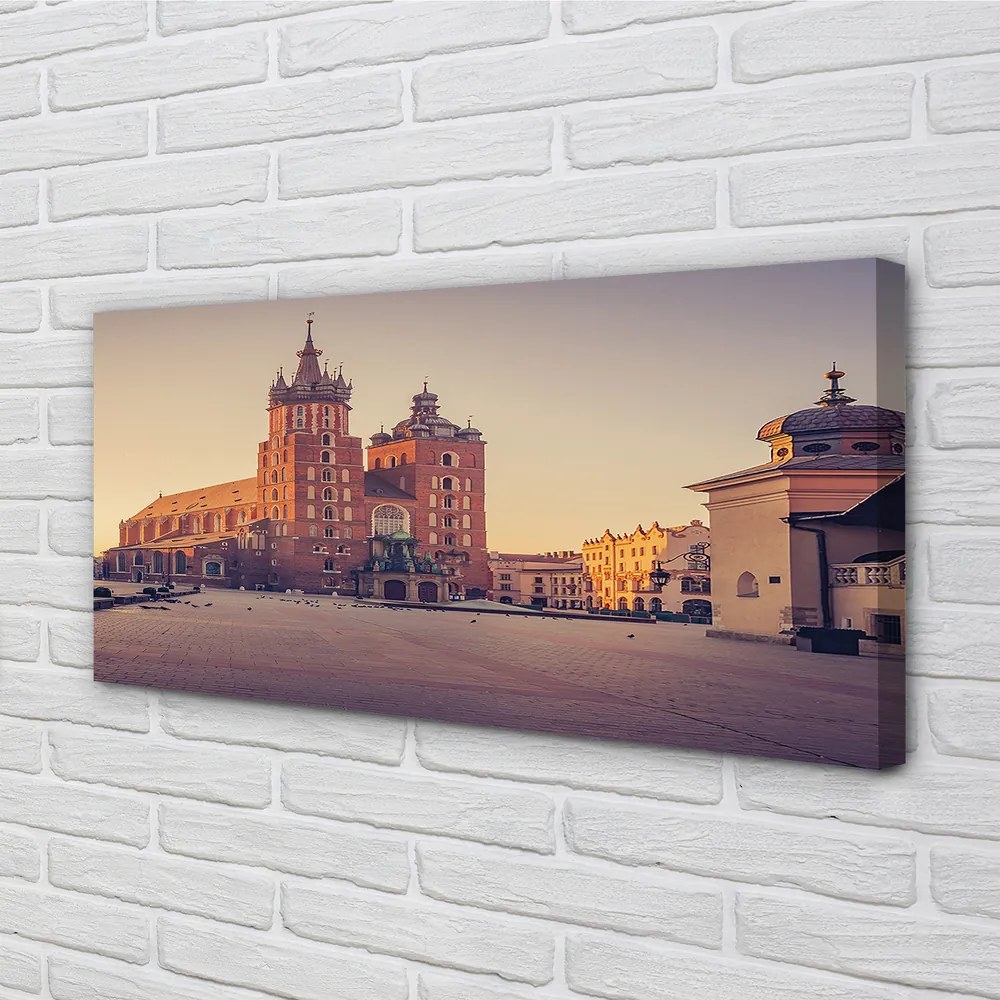 Obrazy na plátně Krakow kostel svítání 100x50 cm
