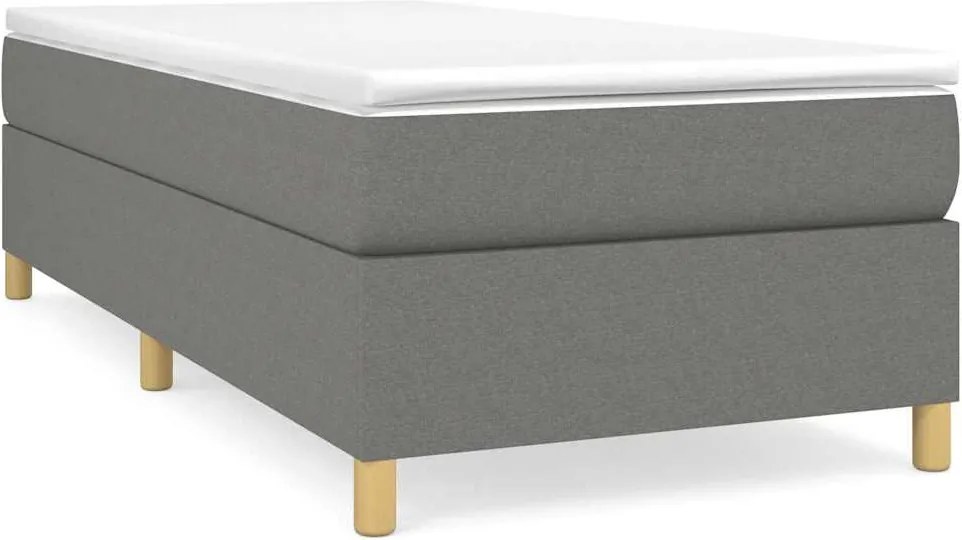 Rám postele s boxspringem tmavě šedý 90 x 200 cm textil 3120930