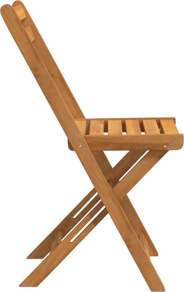 vidaXL Skládací bistro židle 4 ks masivní akáciové dřevo [3216305]
