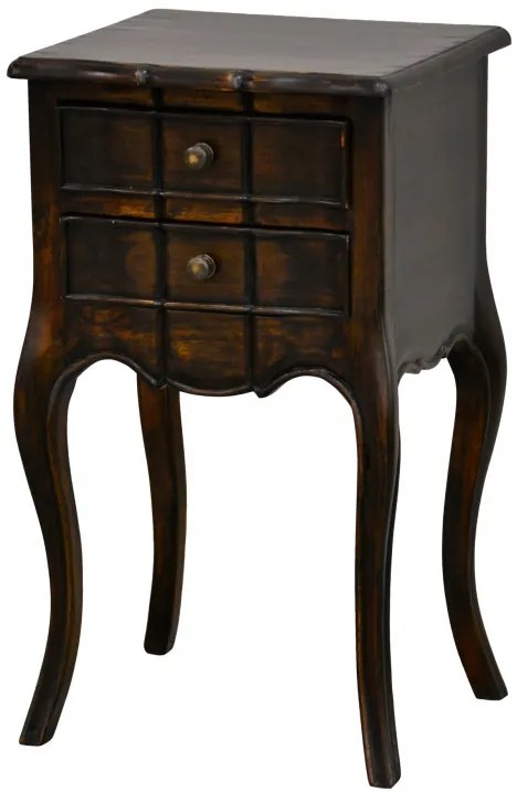 Bramble Furniture Stolek Vintage, tmavě hnědá patina