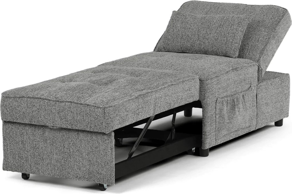 Autronic Rozkládací čalouněné  křeslo ASB-C3210 Barva potahu: Šedá